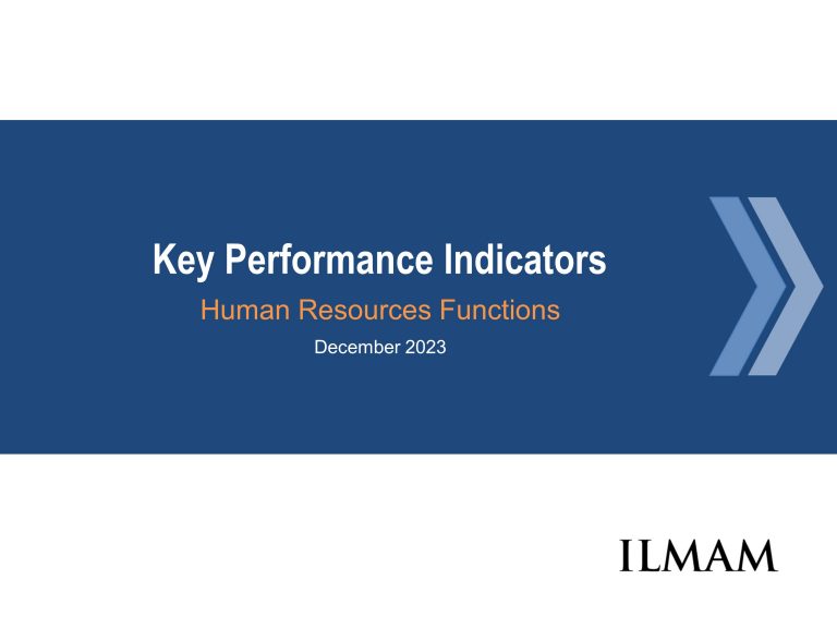 Key Performance Indicators (KPIs) | HR Functions > ILMAM